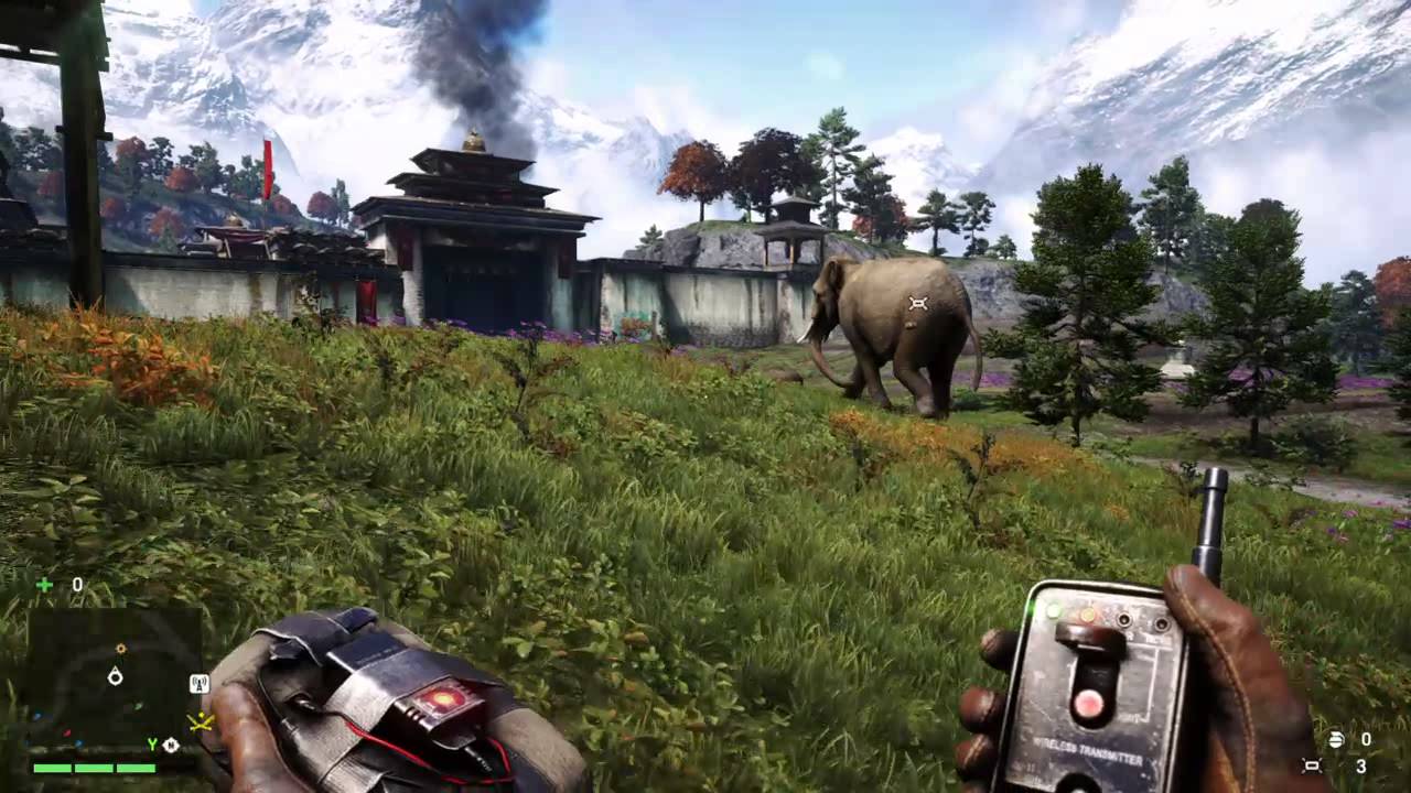 Exploding elephant Far Cry 4 - YouTube