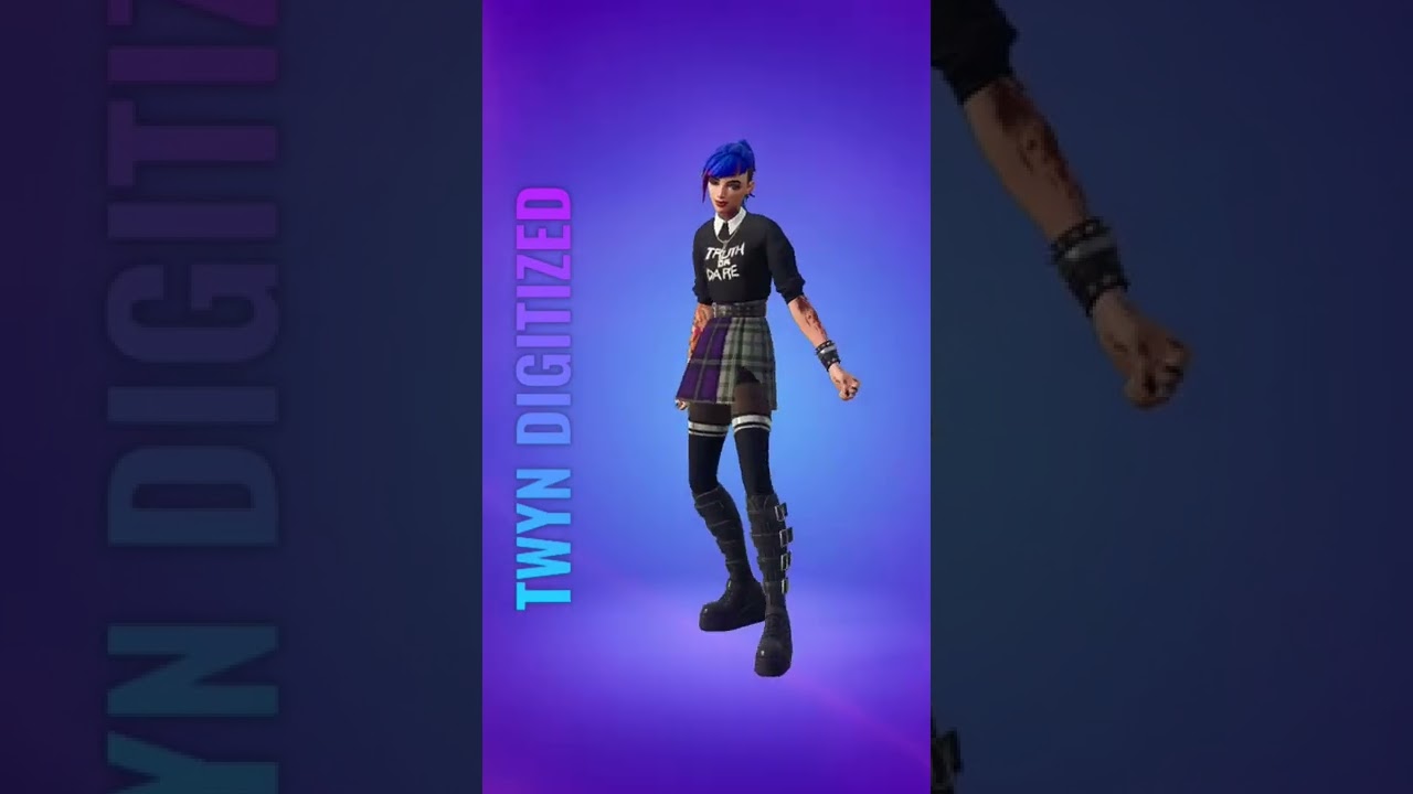 Fortnite Chapter 3 Season 4 Battle Pass Skin TWYN DIGITIZED #Shorts ...