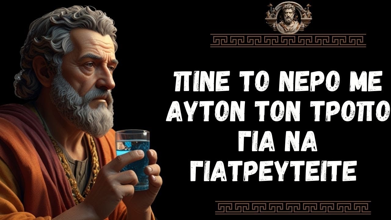 Πίνε το νερό με ΑΥΤΟΝ τον τρόπο για να γιατρευτείτε - Στωική φιλοσοφία ...
