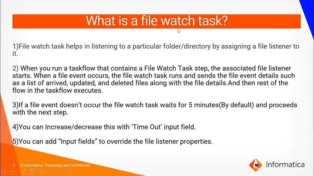 Part 3: File Listener in Taskflow using Filewatch Task in Cloud B2B or IICS - YouTube