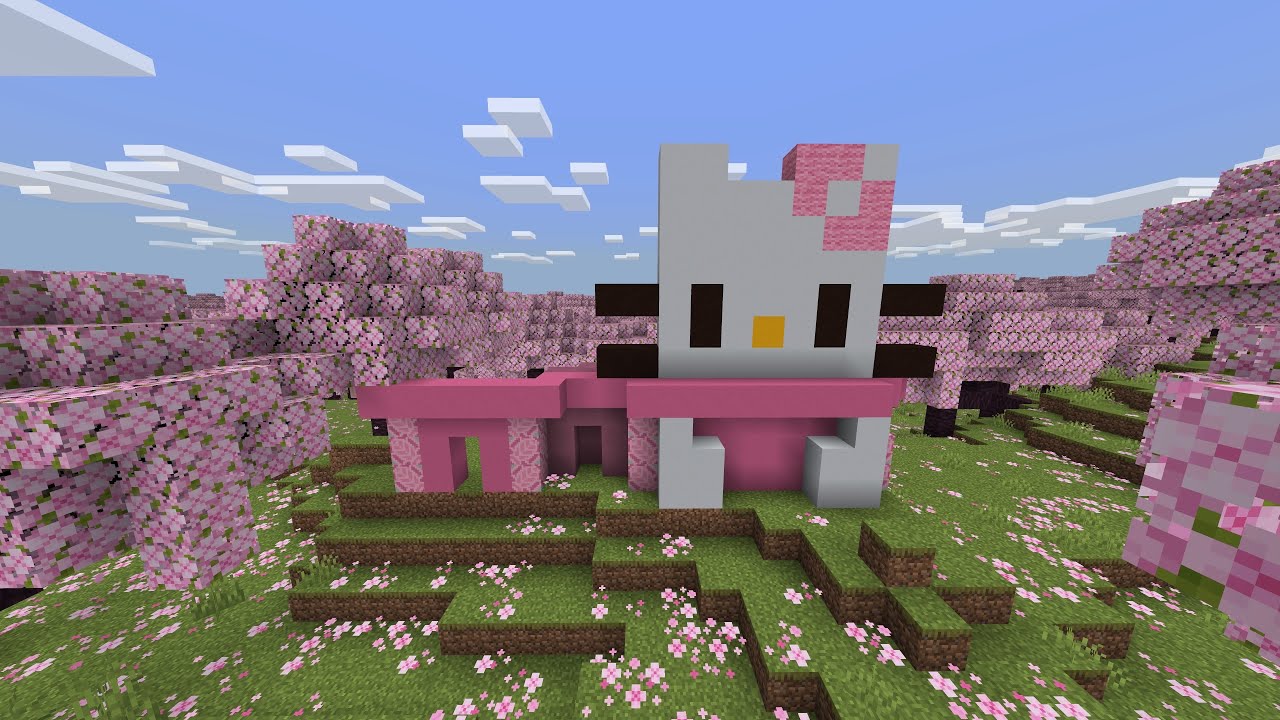 hello kitty minecraft world! | minecraft creative PS5 - YouTube
