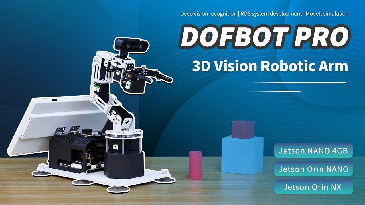 DOFBOT Pro 3D Depth Vision Robotic Arm for Jetson NANO 4GB/Orin NANO ...