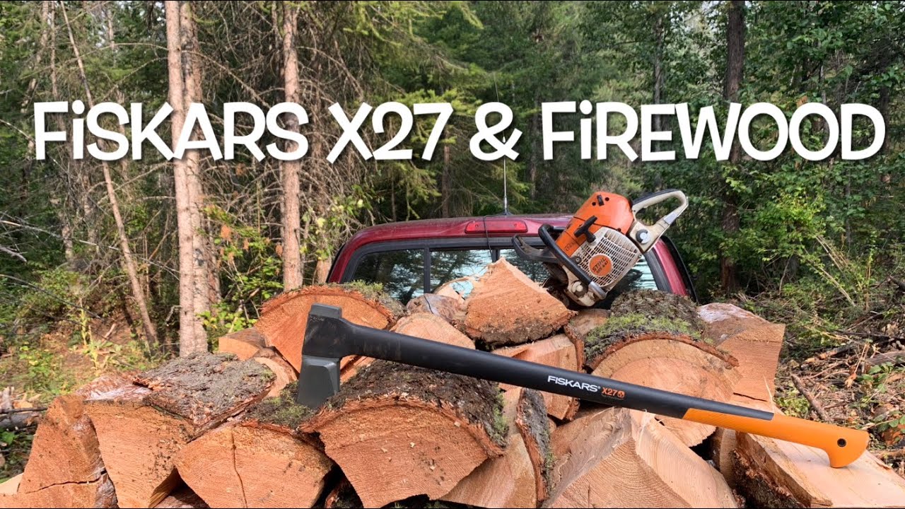 New axe! | Fiskars X27 | Cutting Firewood | Stihl 441 - YouTube