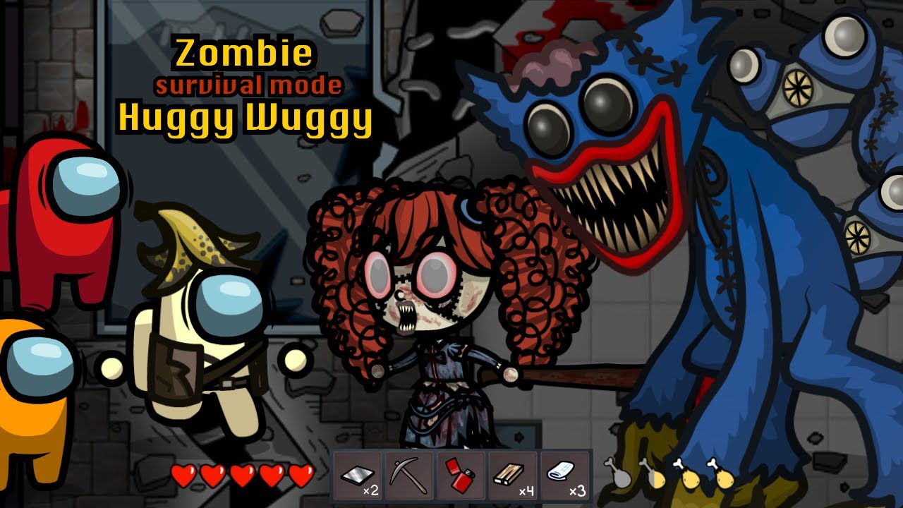 Huggy Wuggy vs New Crewmate 🛠 Survival Mode Among Us Zombie - Animation ...