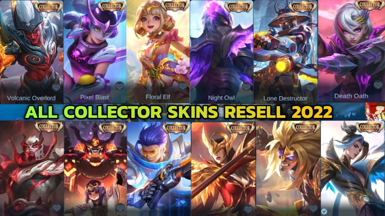 All Collector Skin Resell 2022 || Collector Skin 2022 Mobile Legends ...