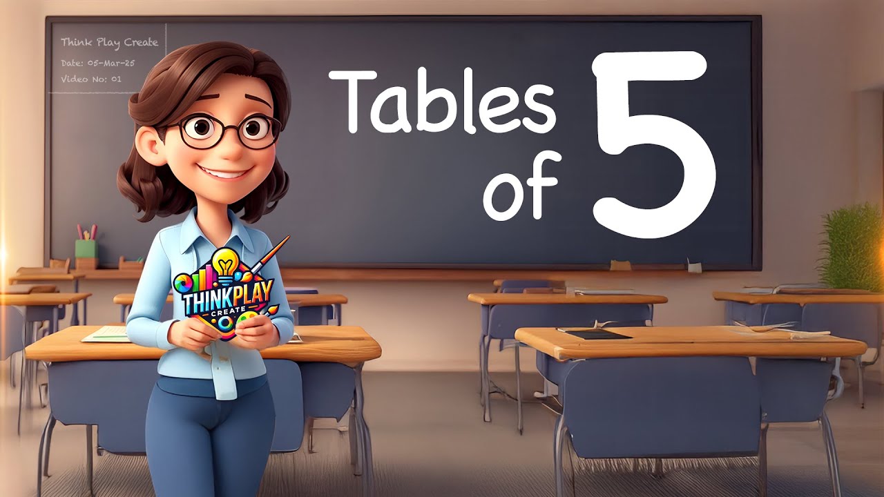 📢 Learn Table of 5 | Easy Multiplication for Kids | Fun Learning 🎉 | 5 ...
