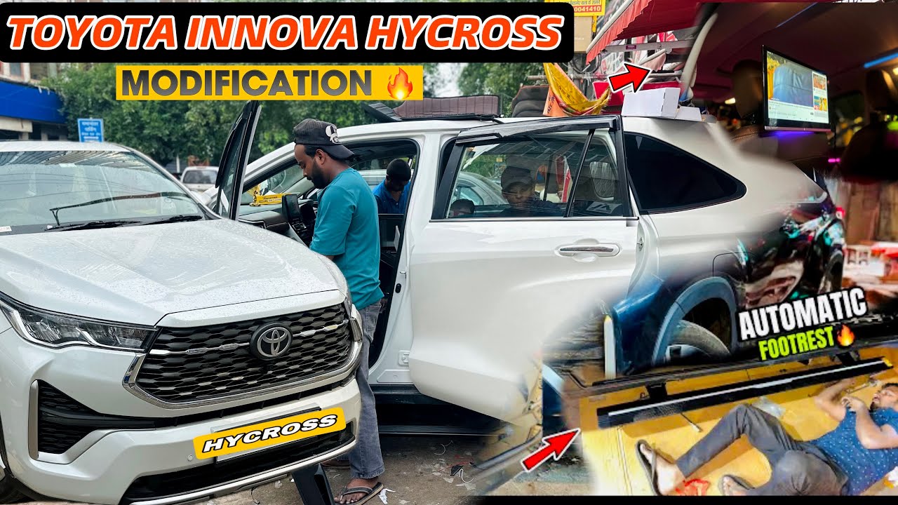 Hycross Automatic Footrest Installation🔥| Innova Hycross Modification🤩 ...