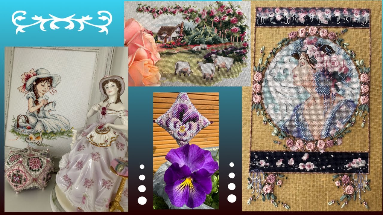 Mirabilia English Roses/ Bucilla Summer Countryside/ Just Nan Pansy ...