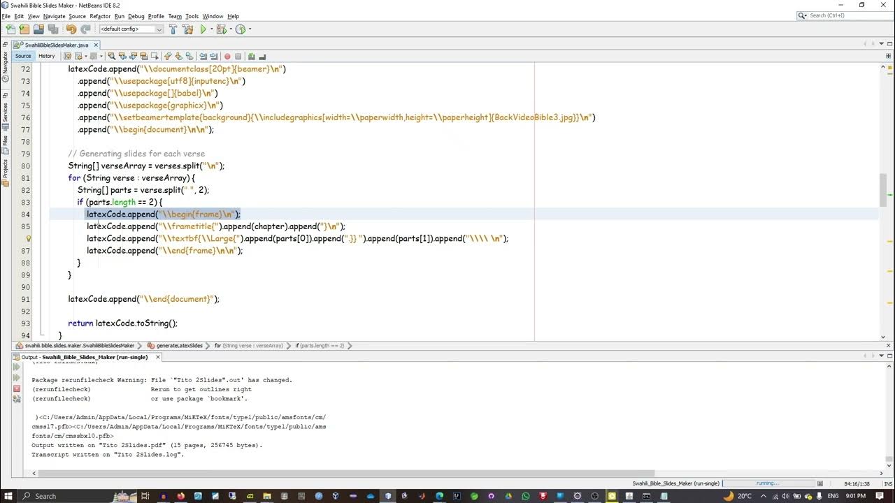 Creating LaTeX Bible Slides with JavaFX Step by Step Tutorial - YouTube
