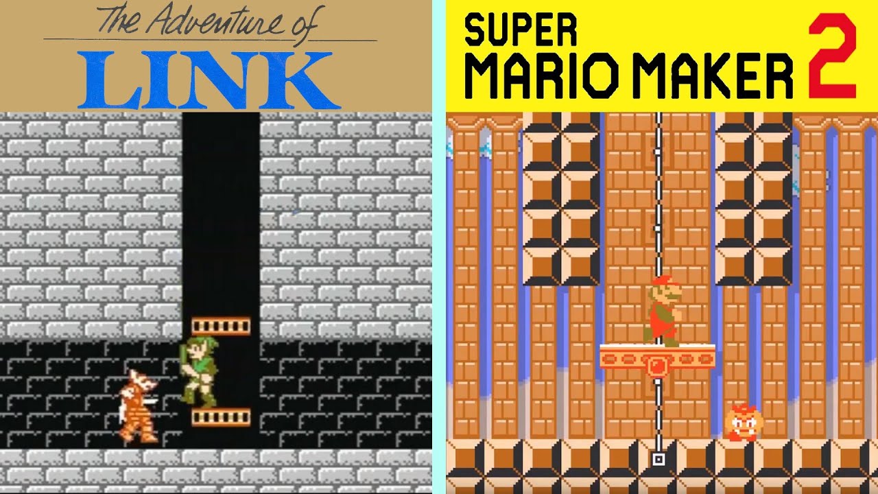 Super Mario Maker 2: Zelda II: The Adventure of Link: Palace 1 - YouTube