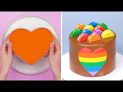 My Favorite Heart Cake Decorating Ideas | Creative Cake Decorating Tutorial |  So Yummy Cake Recipe