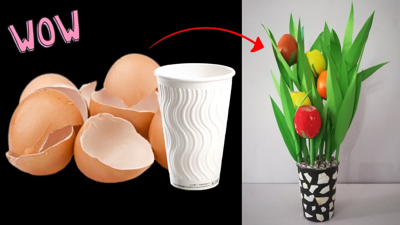 DIY | Awesome Crafting Idea with Eggshell | Egg Shell Craft - YouTube