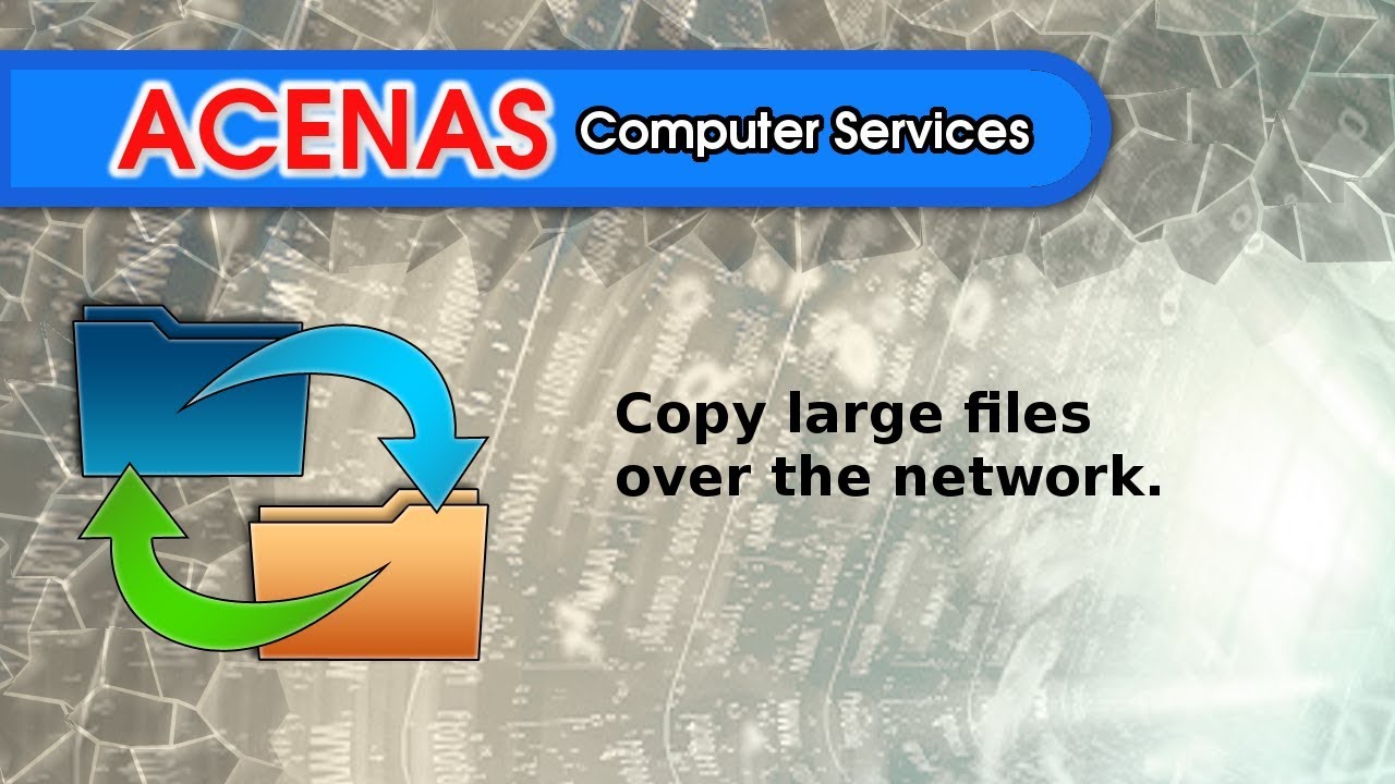 Copy large files easily from one computer to another over the network ...