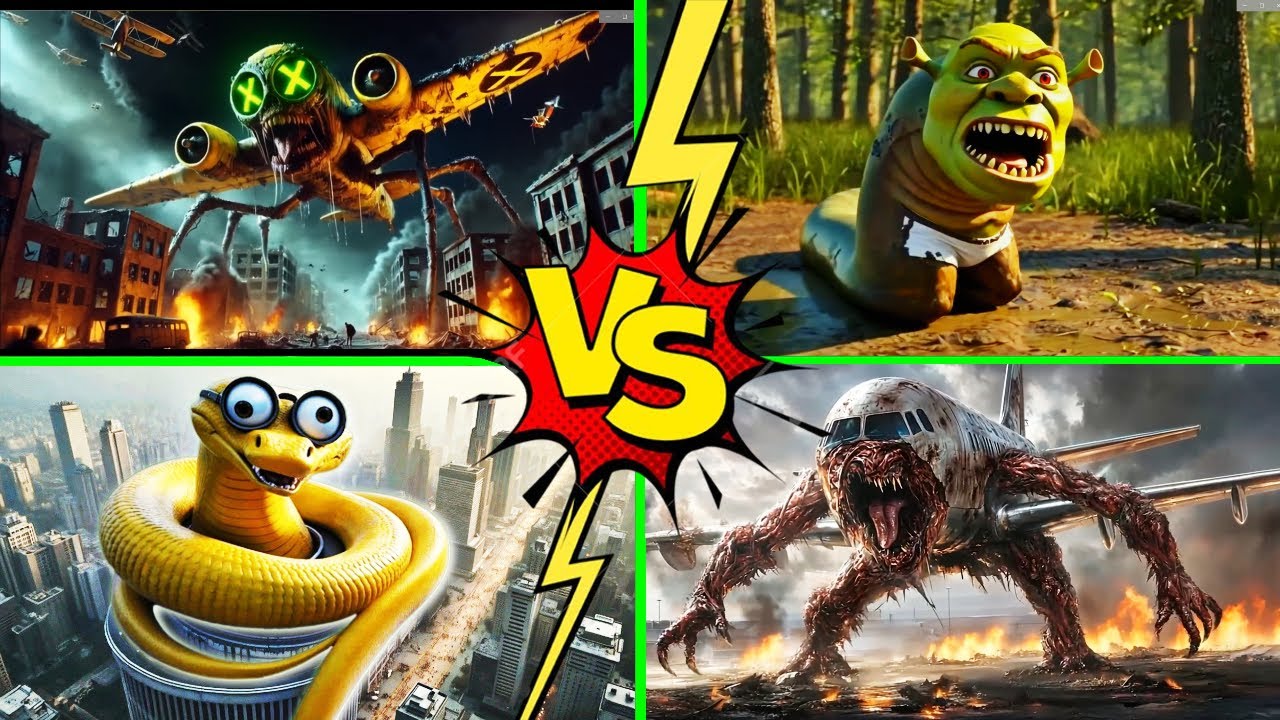 Mutant Plane 🆚 Predator Star 🐍 Glasses Snake 🆚 Terrifying Ship Monster ...