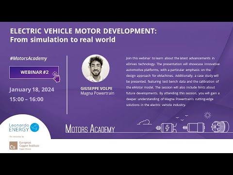 Electric vehicle motor development: from simulation to real world - YouTube