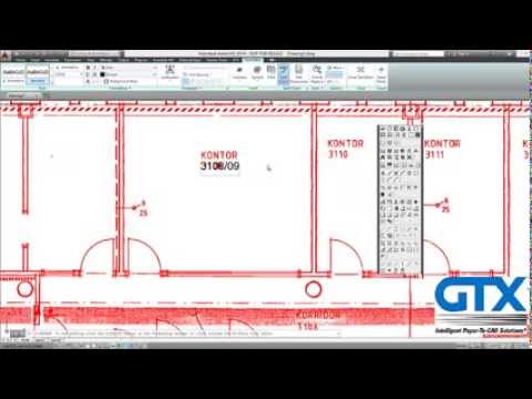 GTXRaster CAD 2014 - Edit an Architectural Drawing - YouTube