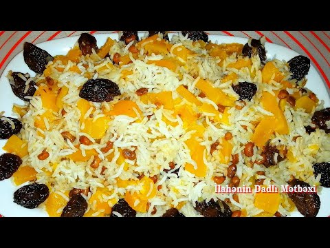 Qarabag metbexine aid borani plovun hazirlanmasi.