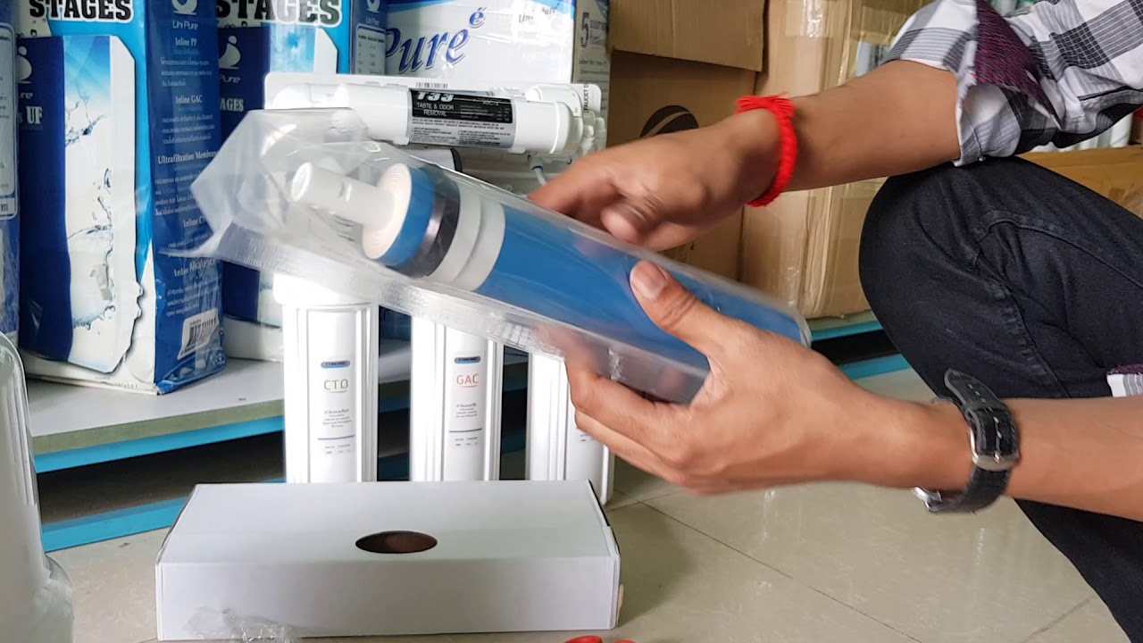 របៀបដំឡើងគ្រឿងចំរោះទឹក អាអូ How to install RO system Khmer - YouTube