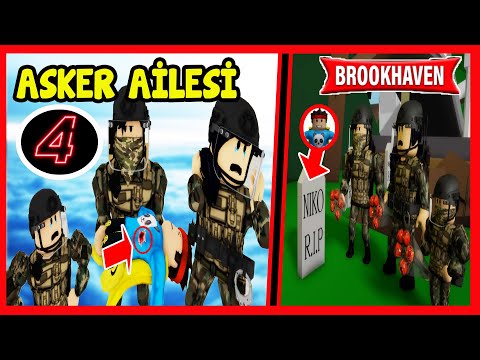 💂 ASKER AİLESİ BENİ EVLAT EDİNDİ 4 . BÖLÜM 🎖️ AİLE HİKAYESİ !!! NiKO ile Roblox Brookhaven RP 🏡
