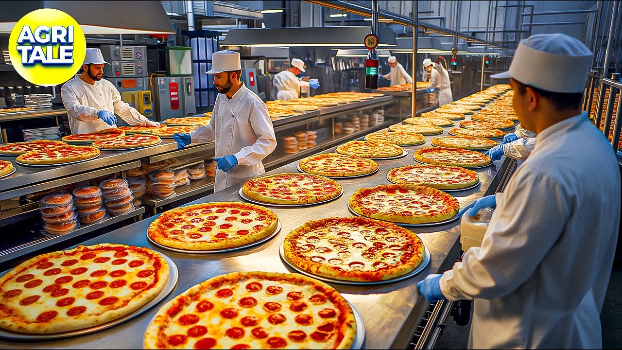 FROZEN PIZZA Mega Factory: The Tech Behind Mass Pizza Production - YouTube