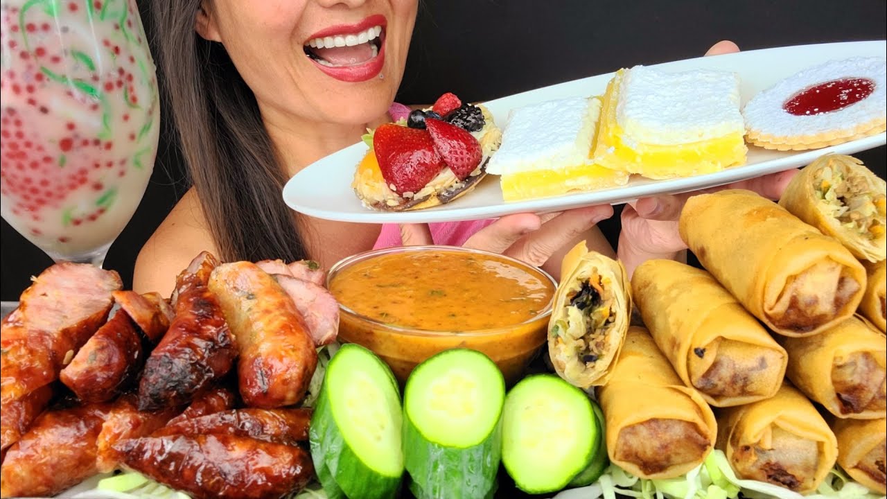 EATING EGG ROLLS HMONG SAUSAGES NAMVAN FRUIT TART LEMON BARS THUMBPRINT ...