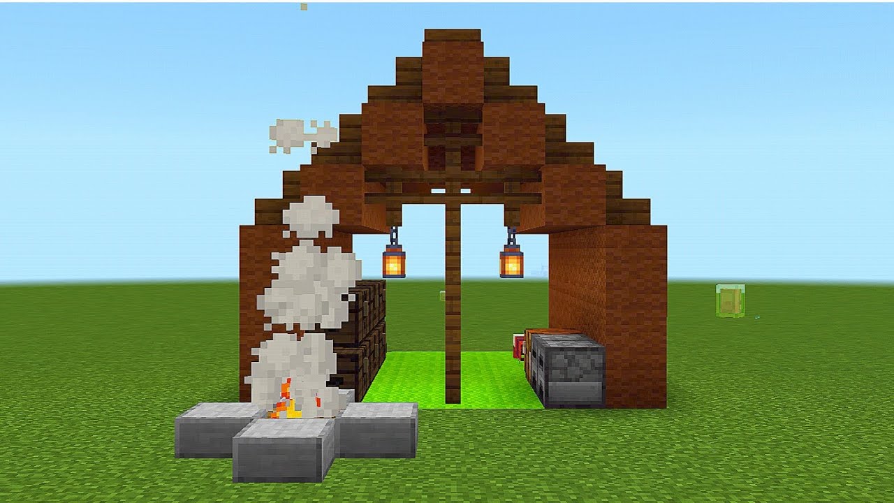 Minecraft:How to build a Camp - YouTube