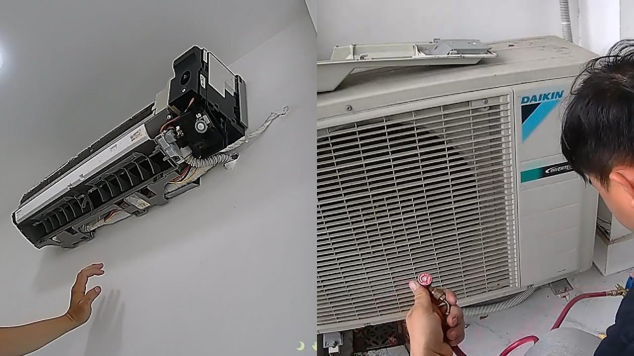 Remove the Daikin Inverter Mini Split air conditioner for an office ...
