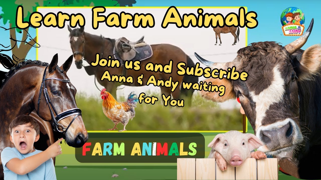 Learn Farm Animals for Kids | Fun Educational Video with Farm Animals ...