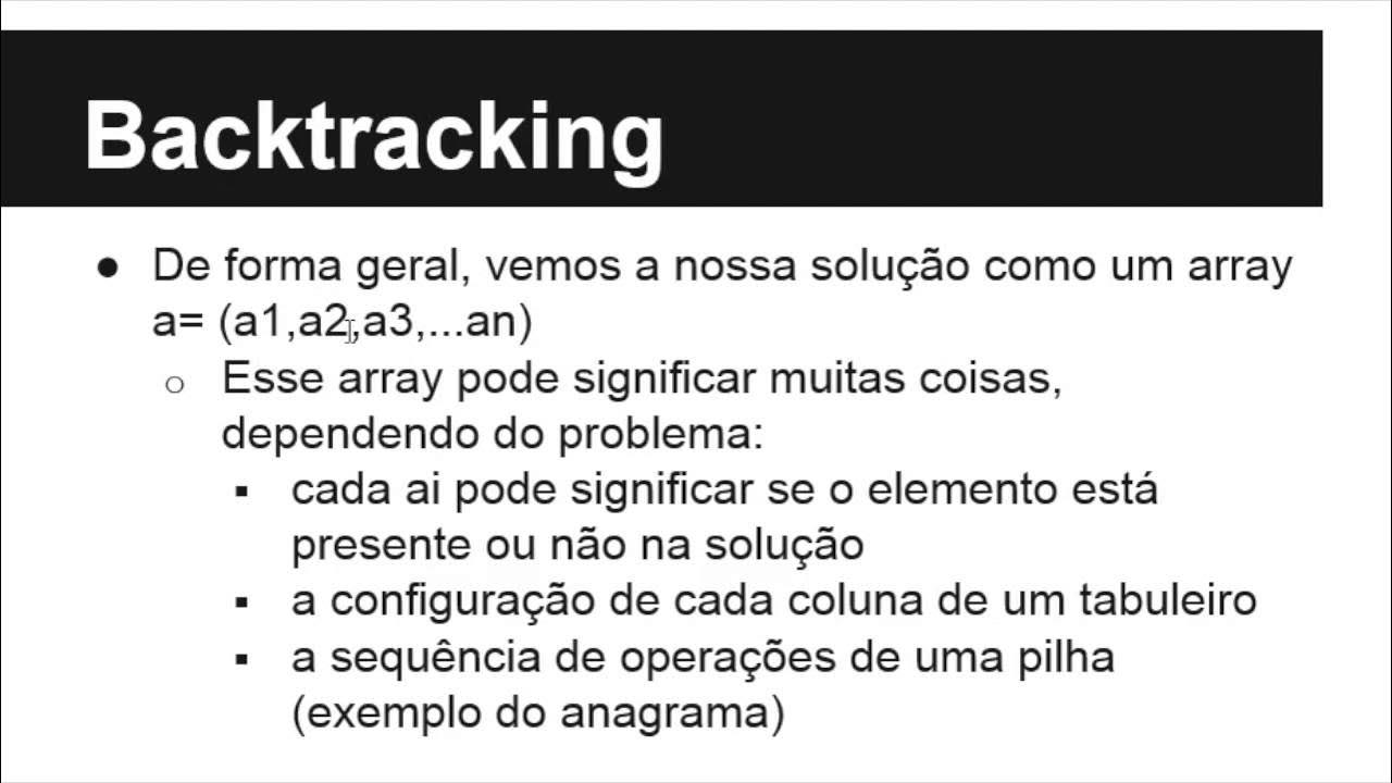 backtracking - parte 1 de 3 - YouTube