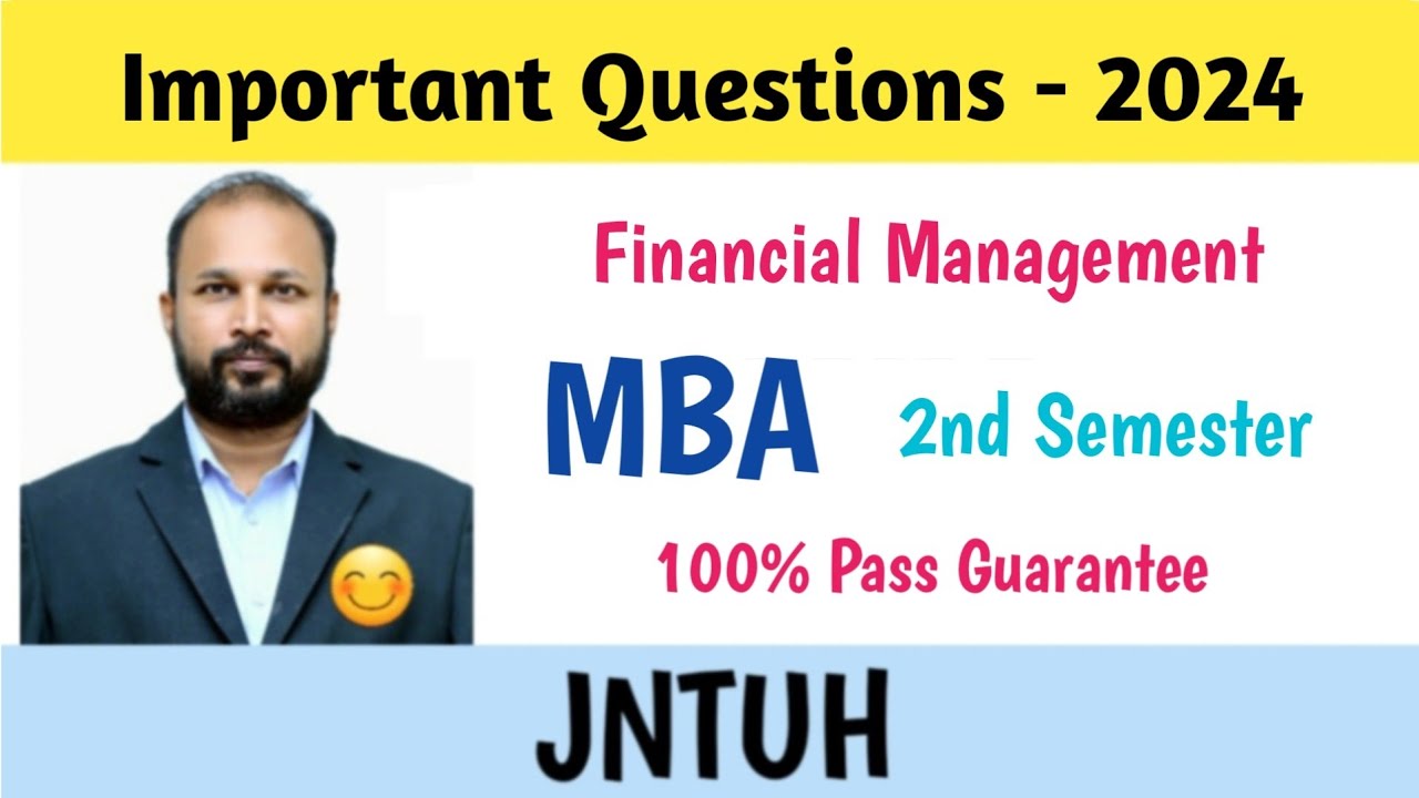 Financial Management Important Questions 2024 MBA II 2nd sem Semester ...