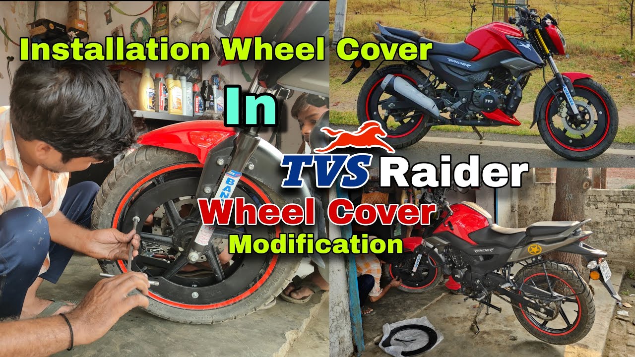 TVS Raider 125 Wheel Cover Modification | How to Install wheel cover in ...