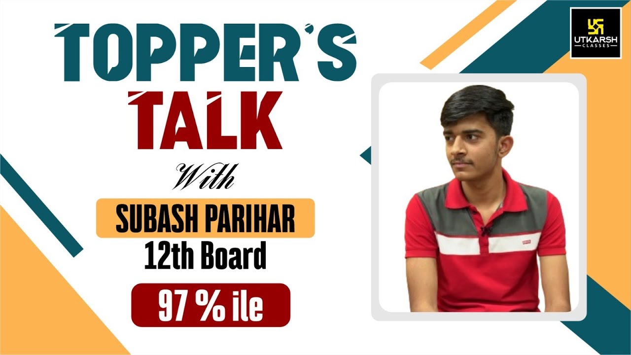 Toppers Talk with Subhash: How to get 90%+ Marks | Topper's Strategy ...