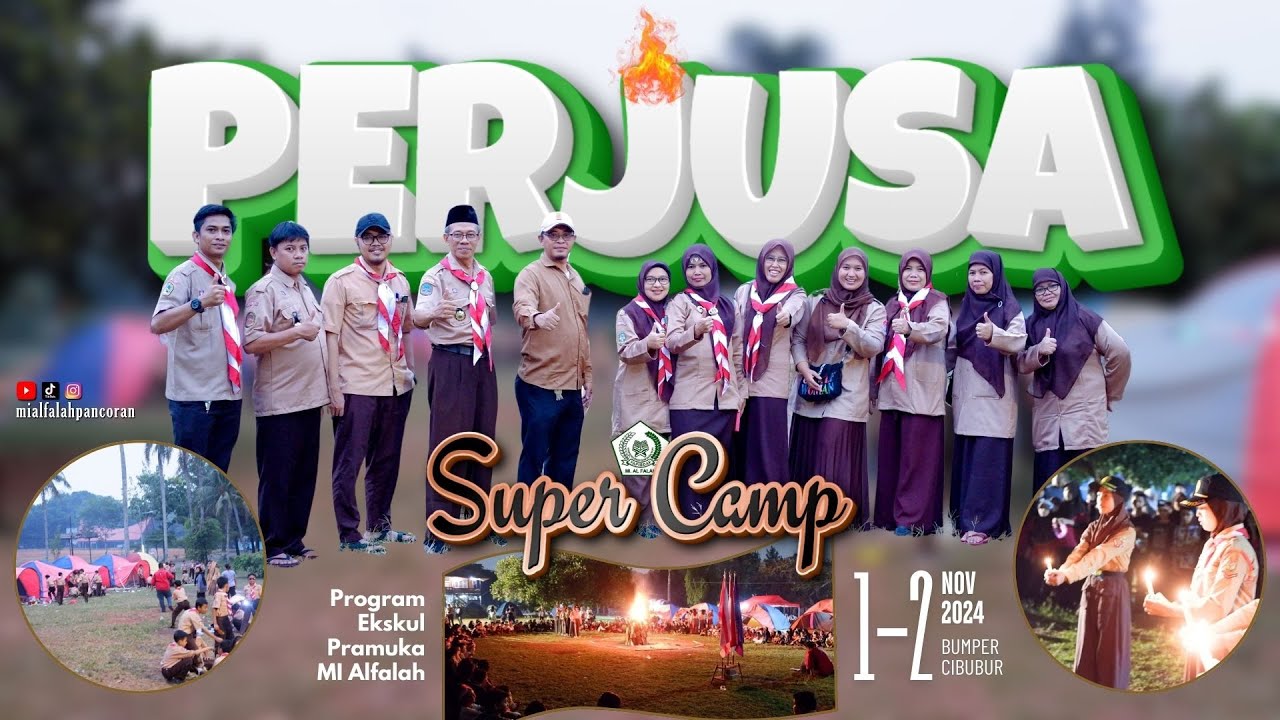 KESERUAN CAMPING DI BUMPER CIBUBUR | PERJUSA SUPERCAMP MI ALFALAH 1-2 ...