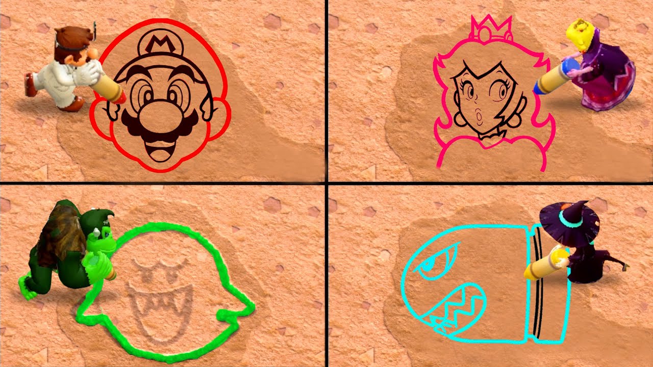 Mario Party Series - All Skill Minigames With Mario (Hardest Difficulty ...