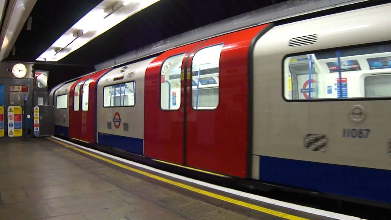 Victoria line train at Walthamstow Central arriving (2009 Stock) - YouTube