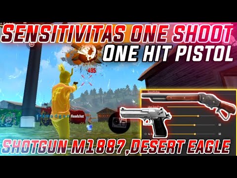 SENSITIVITAS ONE SHOT ONE KILL🎯MENGGUNAKAN PISTOL DESERT EAGLE,SHOTGUN M1887⚡AUTO HEADSHOT 👽 ...