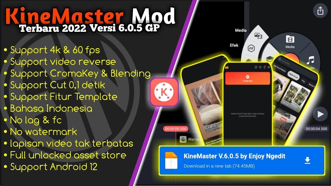 KINEMASTER PRO MOD V 6.0.5 TERBARU 2022 + FITUR TERBARU || NO LAG NO FC ...