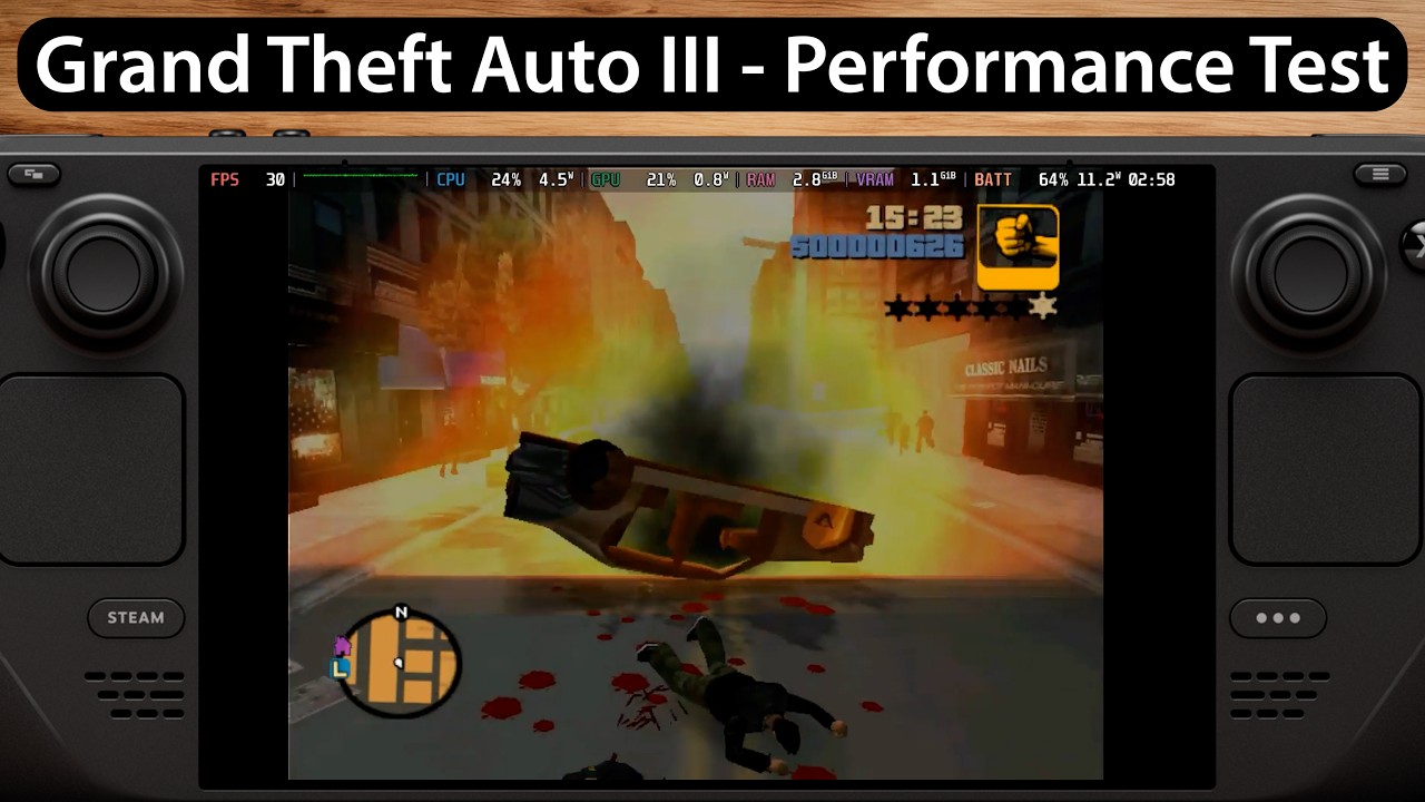 Grand Theft Auto III | GTA 3 | Steam Deck (OLED) Performance Test - YouTube