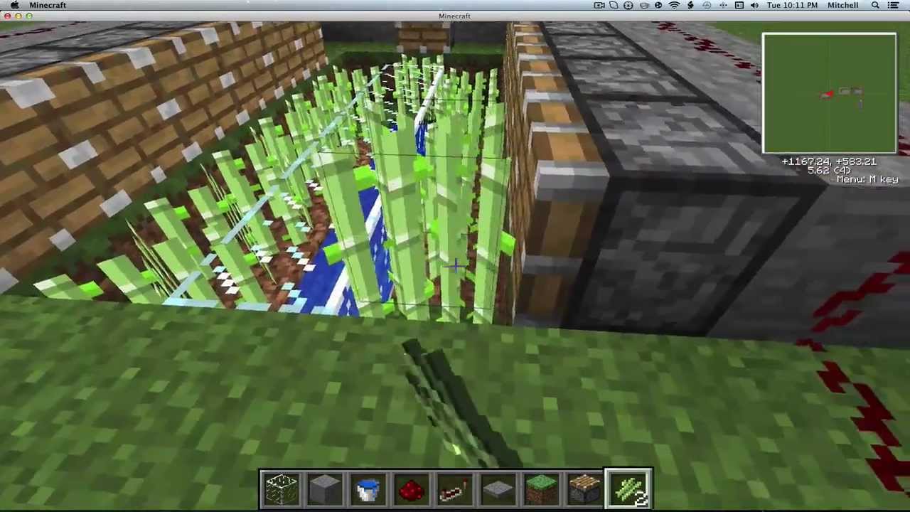 Minecraft: Automatic Sugar Cane Farm Tutorial - YouTube