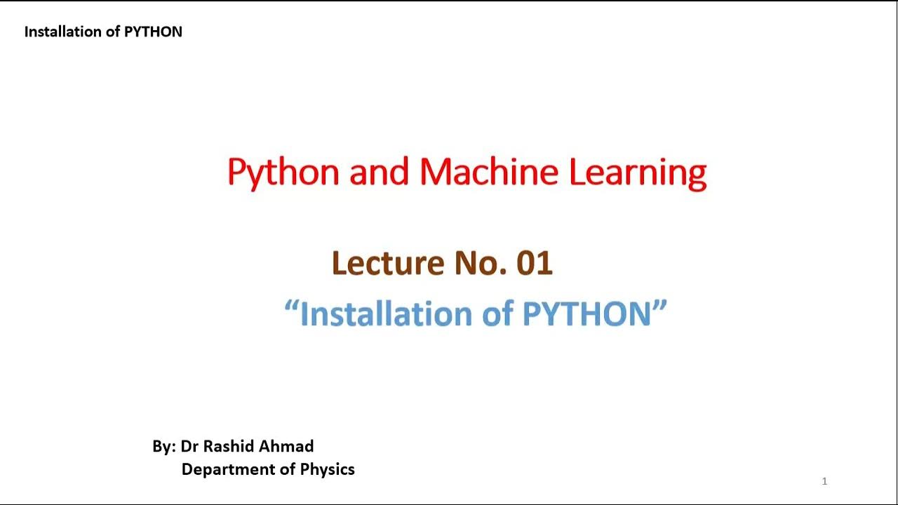Installation of Python(Urdu/Hindi) - YouTube