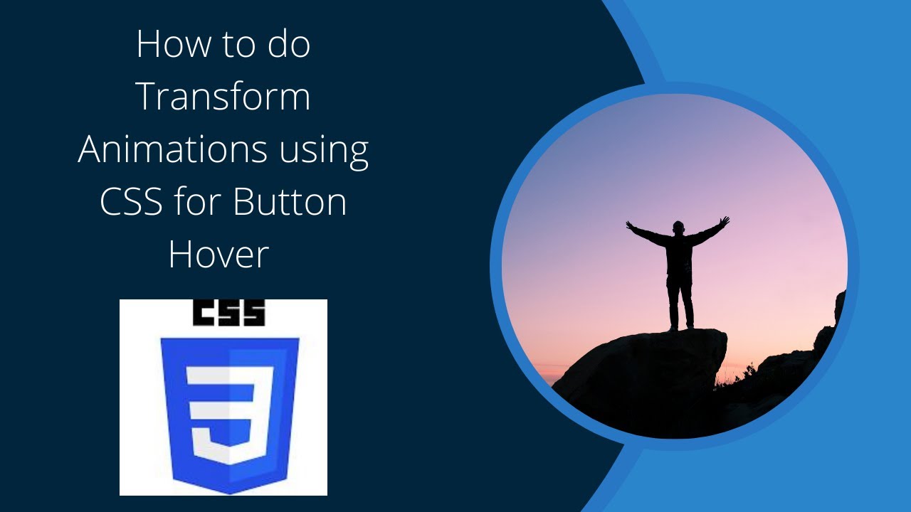 How To Do Transform Animations Using Css For Button Hover Youtube