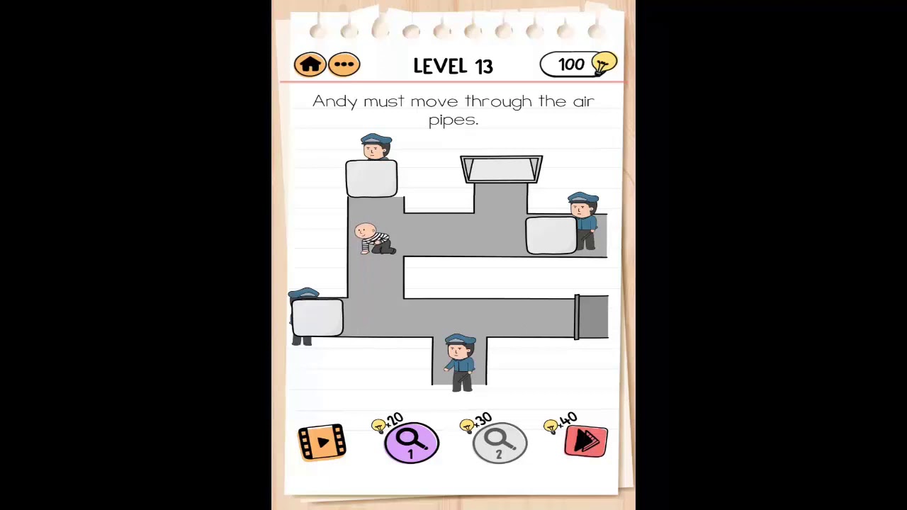 Brain Test 2 Tricky Stories PRISON ESCAPE Level 13 Walkthrough - YouTube