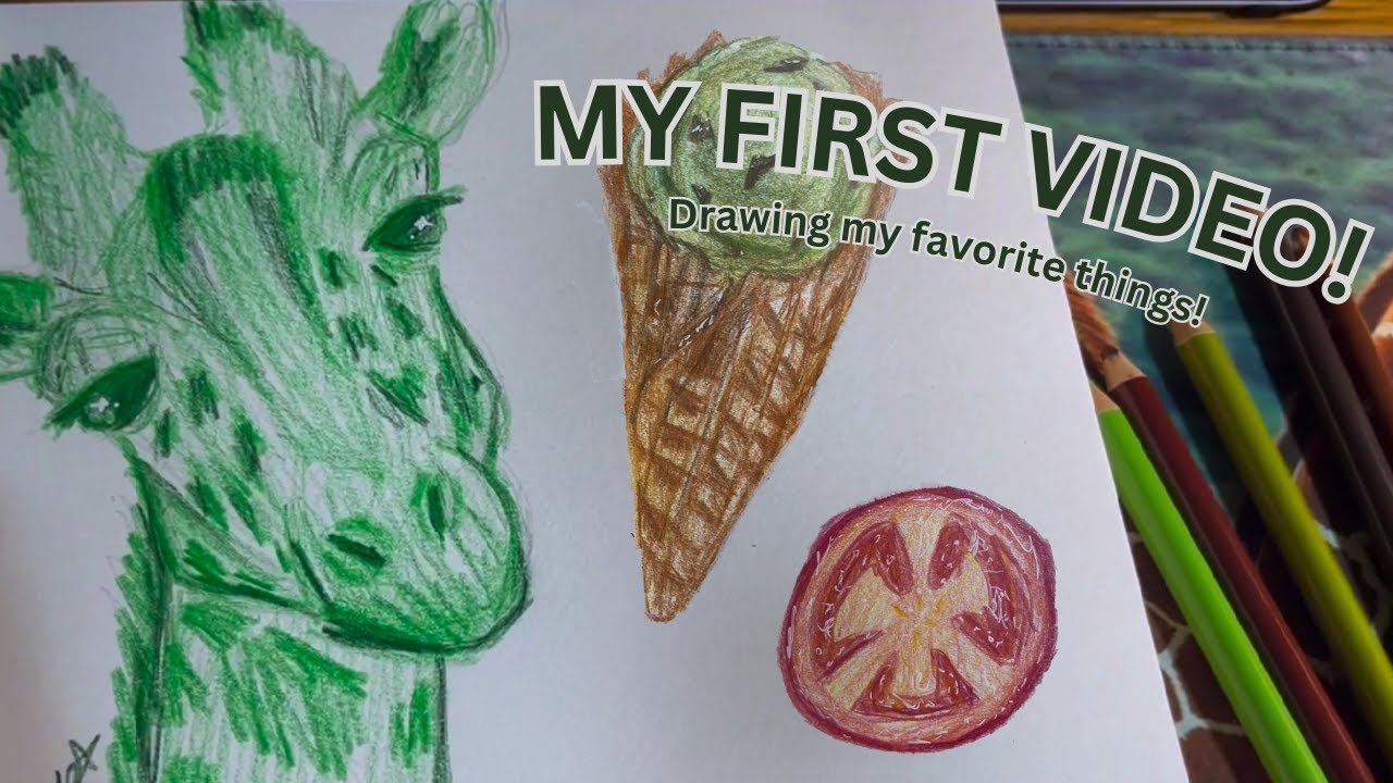 My first video!! Drawing my favorite things! 🤩 - YouTube
