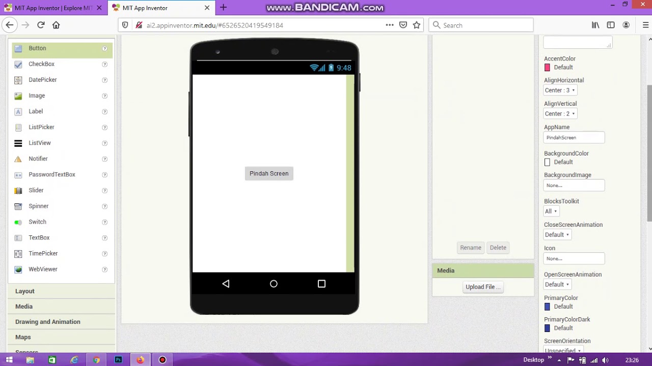Tutorial memindahkan Screen 1 ke Sreen lain di MIT App Inventor 2 - YouTube
