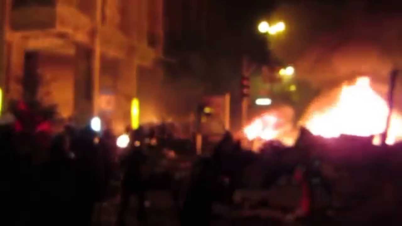Riot Police Attack Euromaidan Camp In Kiev Ukraine - YouTube
