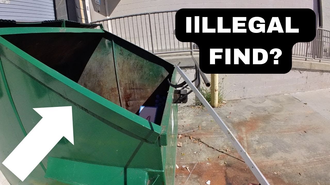 Dumpster Diving at Goodwill and found something illegal - YouTube