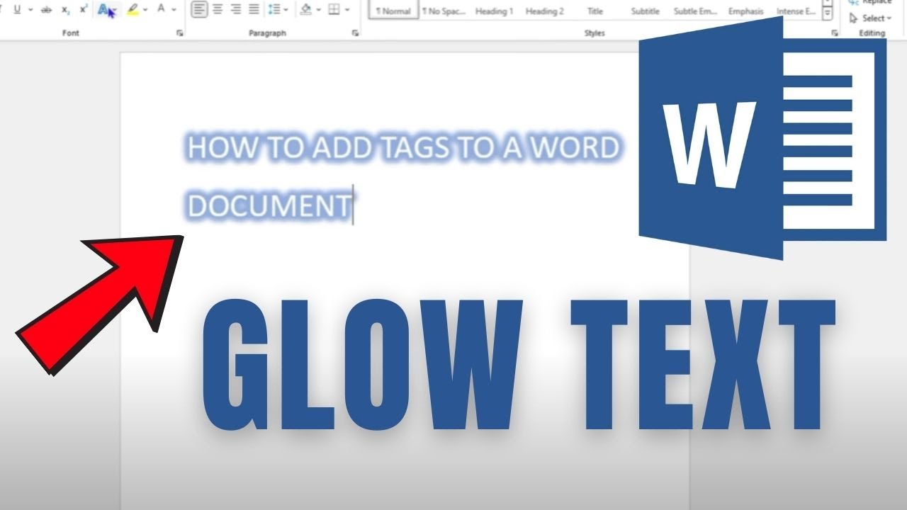 How to MAKE Your Text GLOW in Microsoft Word! - YouTube