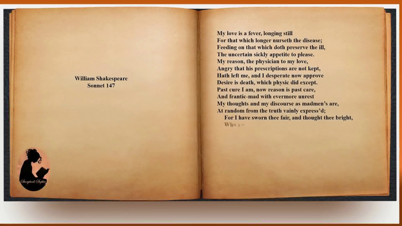 William Shakespeare - Sonnet 147 (audio with text) - YouTube