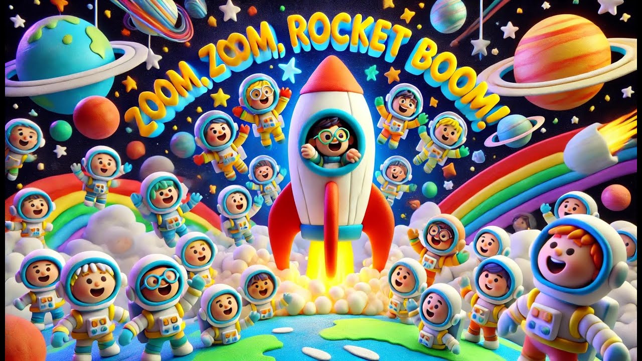 Zoom, Zoom, Rocket Boom! Fun Space Adventure Song for Kids Sing Along ...