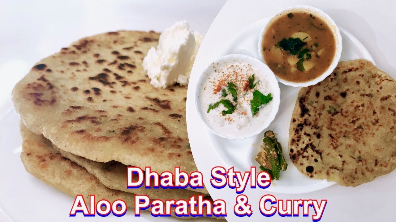 Punjabi Dhaba Style Aloo Paratha & Aloo Sabzi Recipe / How to make ...